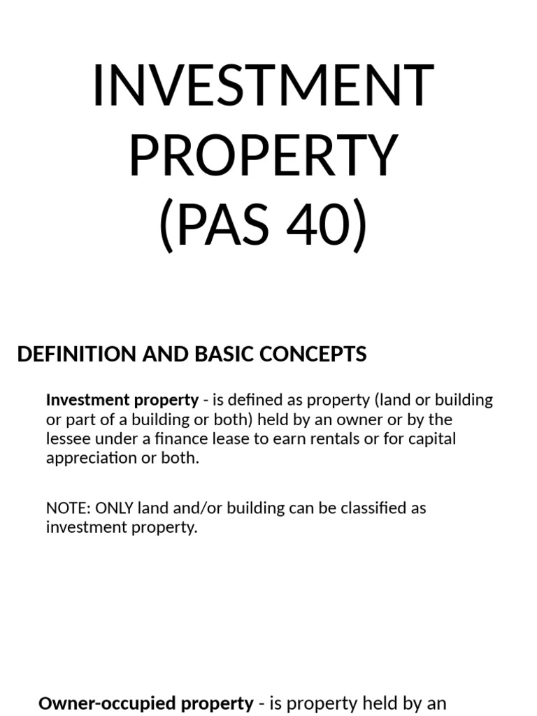 Investment Property Overview and Concepts | PDF | Fair Value | Investing
