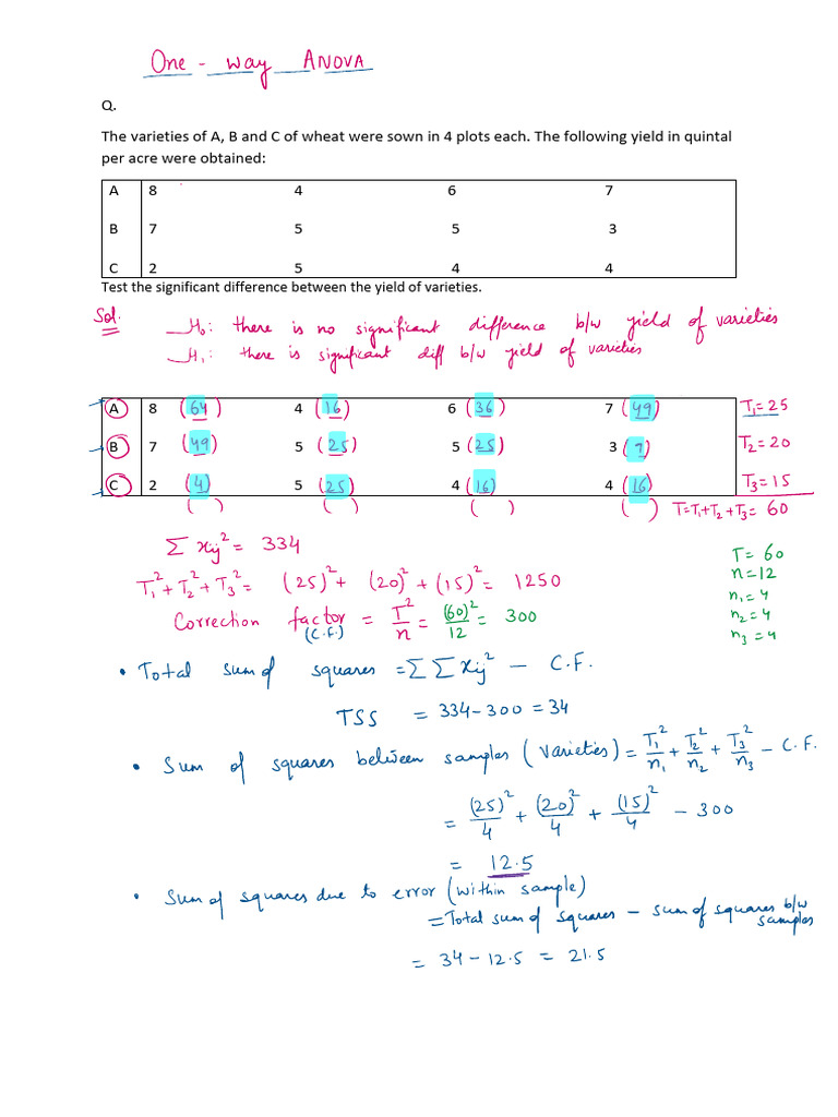 Anova Questions | PDF