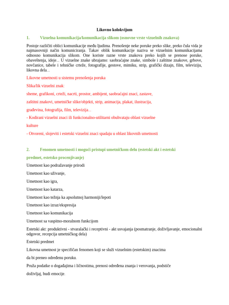 Likovno kolokvijum(1) | PDF