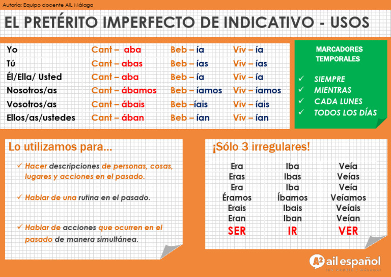 A2 Pretérito Imperfecto | PDF