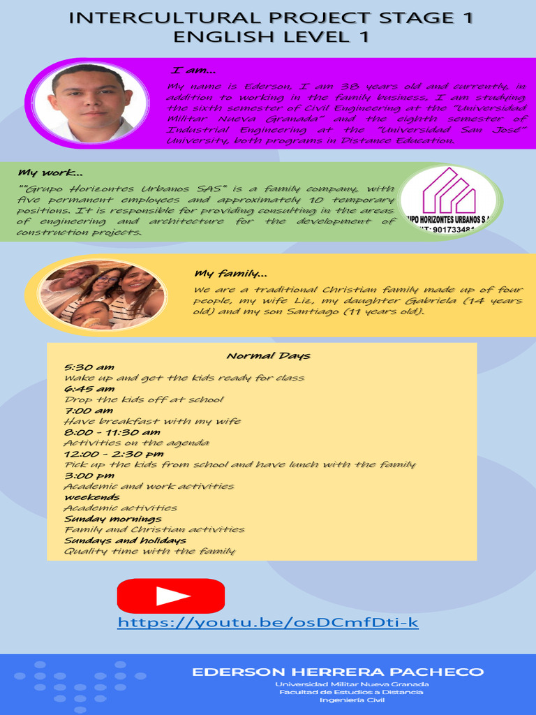 Ederson Herrera Pacheco - INTERCULTURAL PROJECT STAGE 1 | PDF