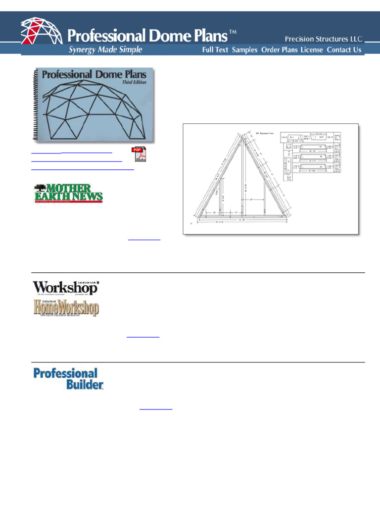 Geodesic Dome Building Plans | PDF | License | Royalty Payment