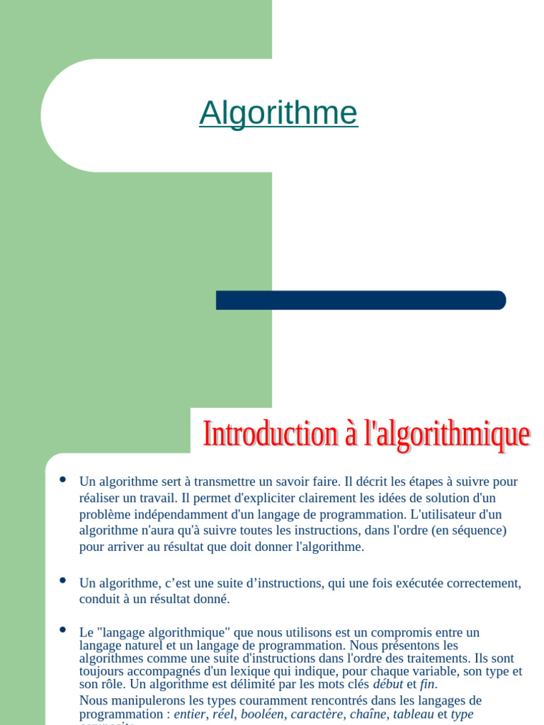 Algorithme BE | PDF | Programmation informatique | Langage de programmation