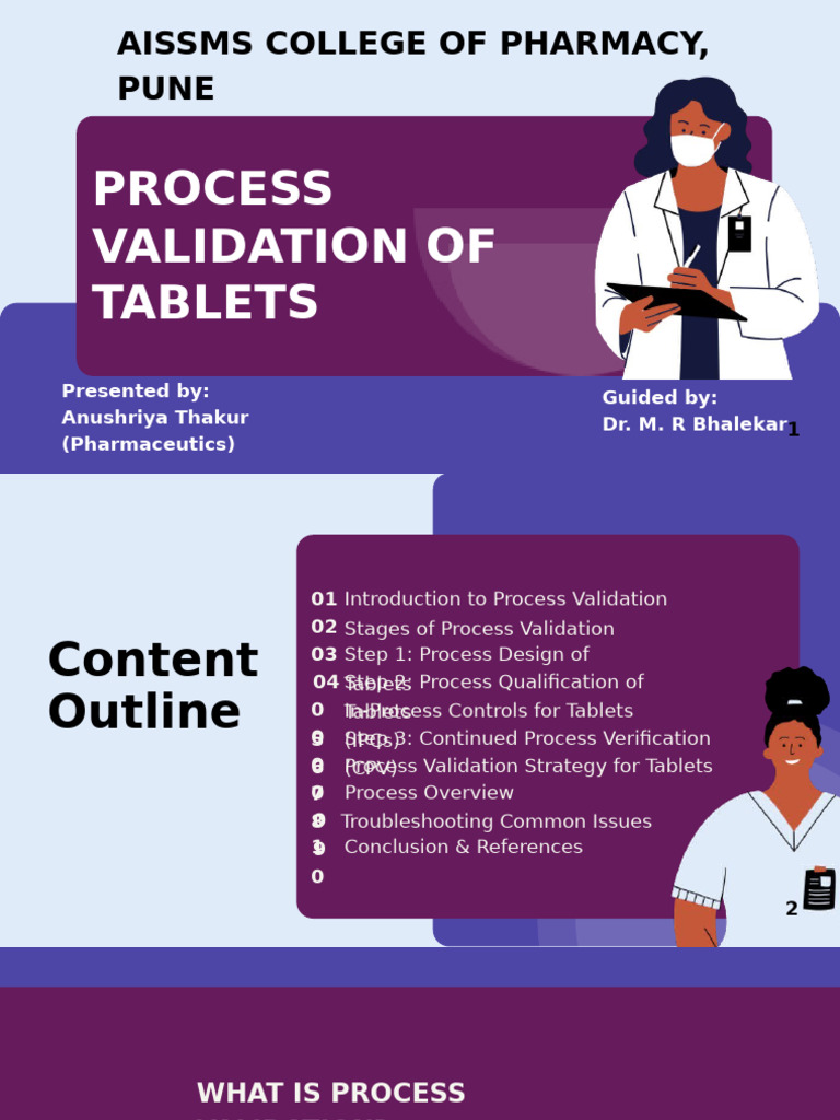 Process Validation of Tablets (1) | PDF | Verification And Validation | Tablet (Pharmacy)