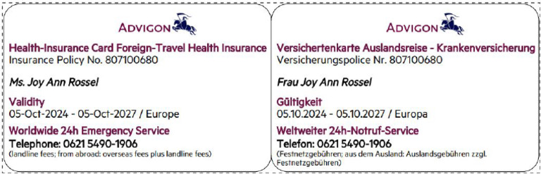 ADVIGON Health-Insurance Card | PDF