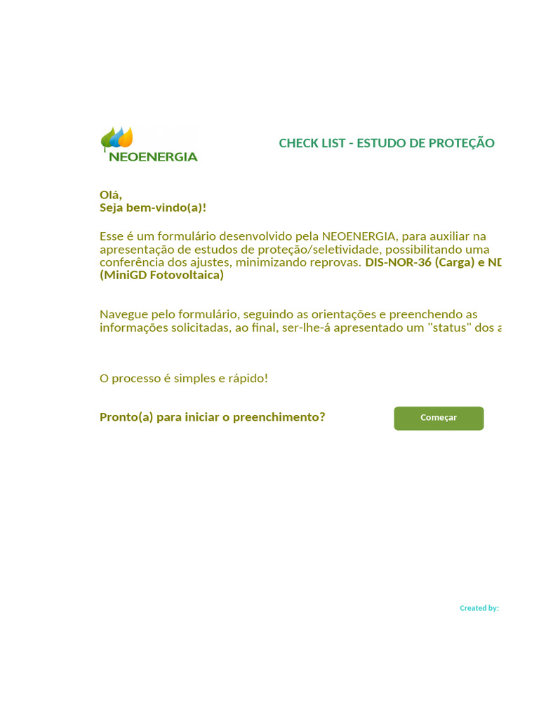 Formulario Simplificado Check List Protecoes NOR36 NEO Rev00 C | PDF ...