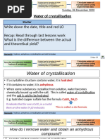Understanding Water of Crystallisation | PDF | Chemistry | Chemical ...