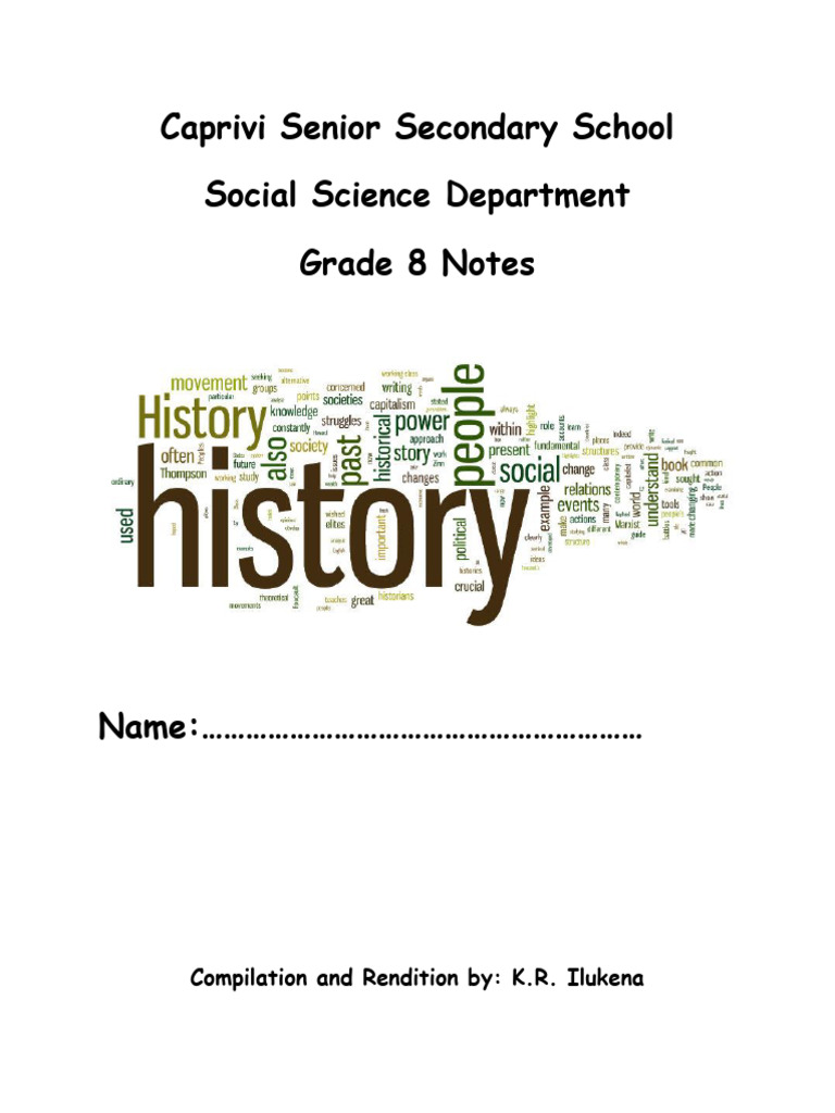 History Grade 8 Notes | PDF | Anno Domini | Namibia