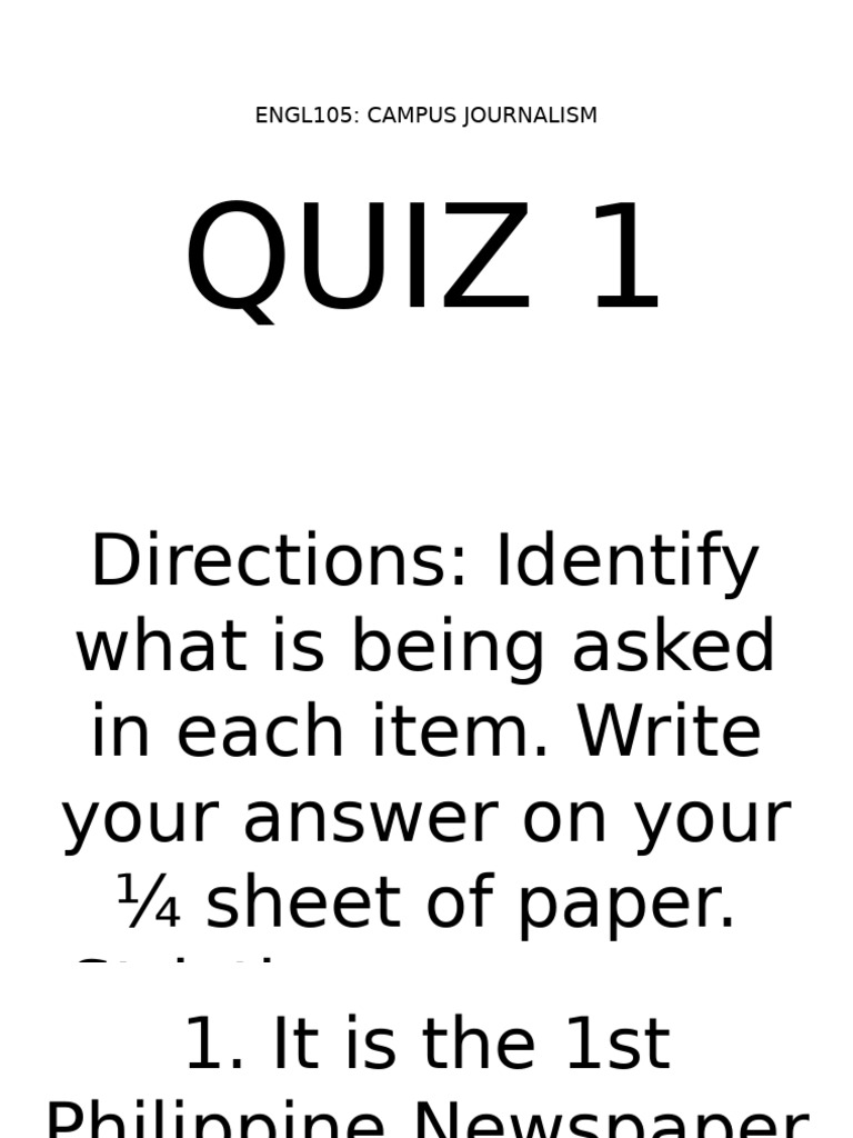 Lesson 1 Quiz | PDF