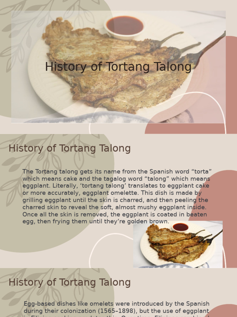 History of Tortang Talong Explained | PDF