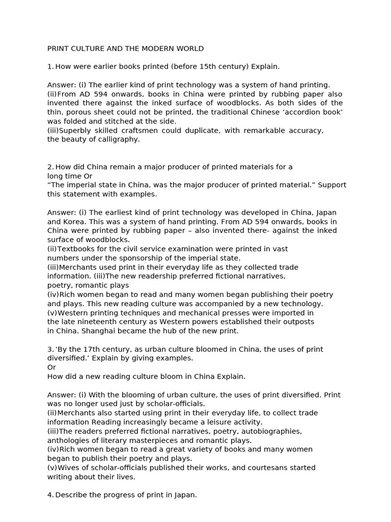 Print Culture and The Modern World 1 | PDF | Printing | Printing Press