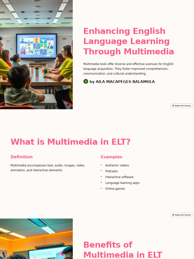Enhancing English Language Learning Through Multimedia | PDF ...