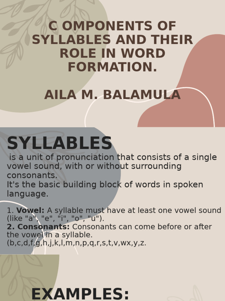 Understanding Syllables and Pronunciation | PDF | Syllable | Phonetics