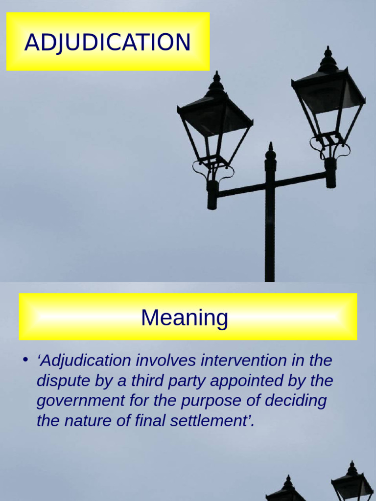 adjudication-ppt 1 | PDF