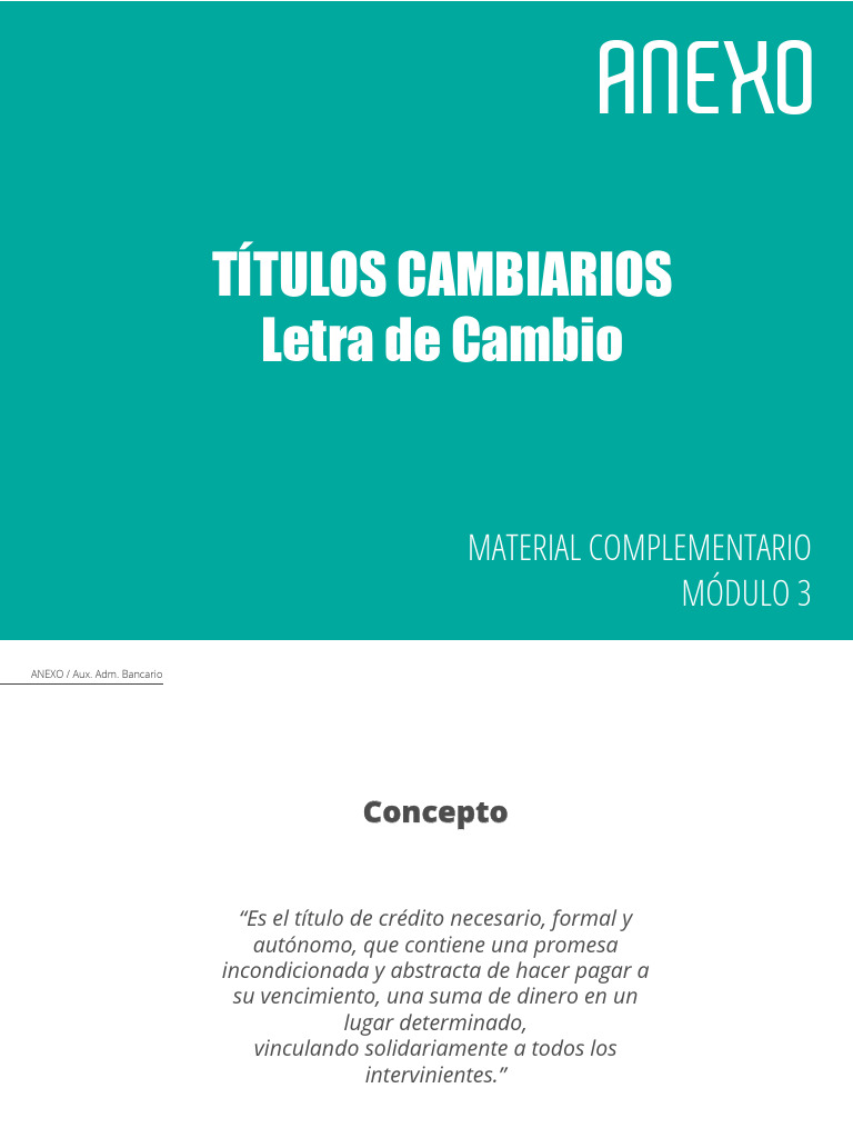 ANEXO CLASE 4 - MÓDULO 3 (2) | PDF | Pagaré