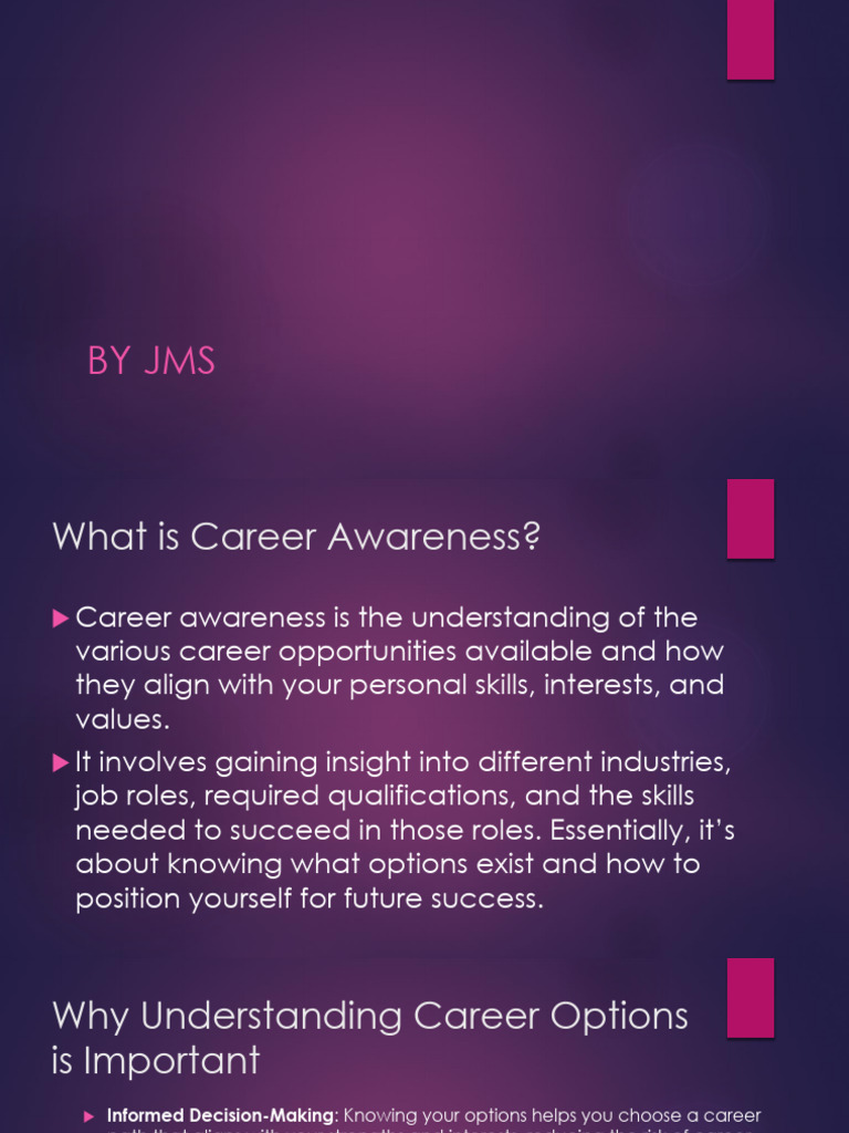 Career Awareness and Development | PDF | Mentorship | Goal