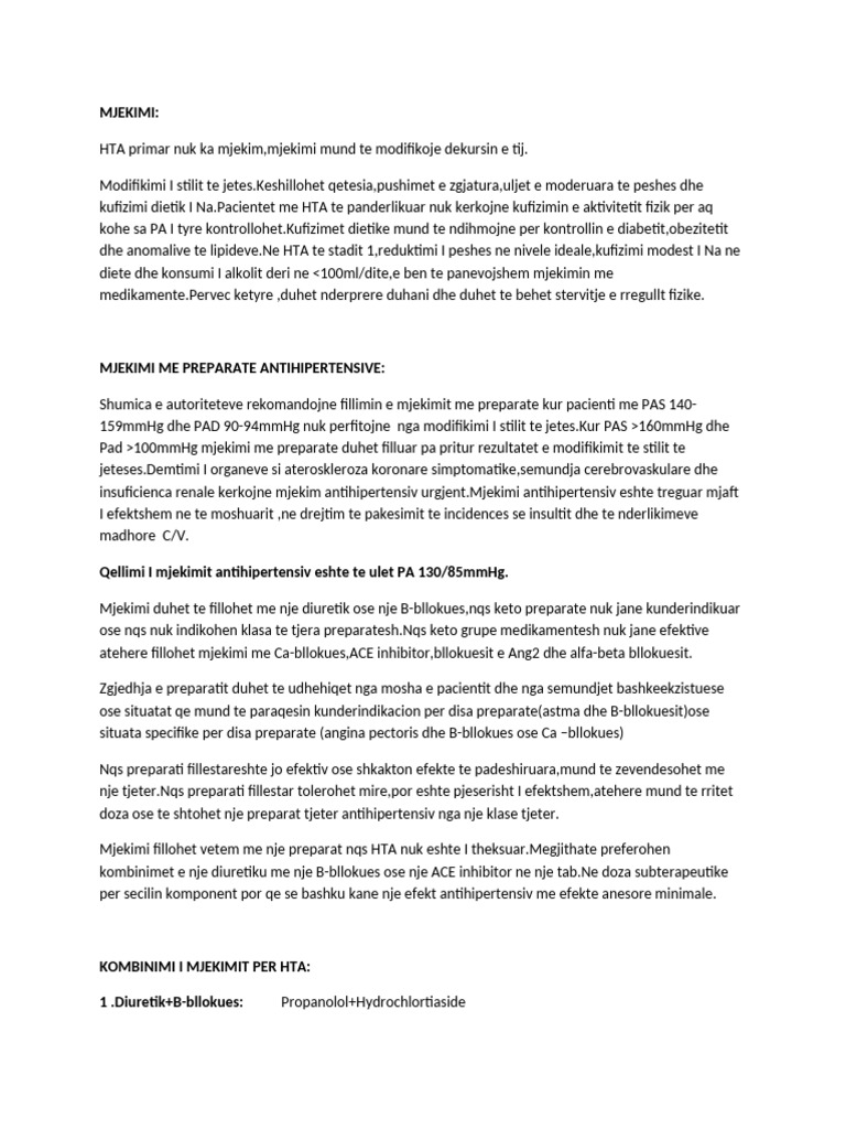 Hta (Hipertensioni) | PDF