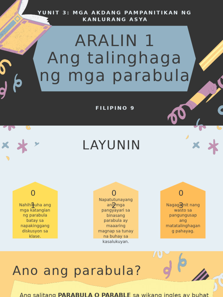 Gr. 9 Yunit 3 Aralin 1 | PDF