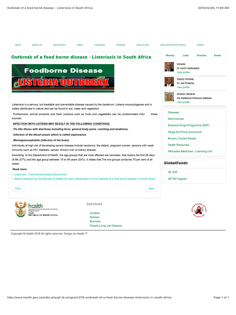 Prac 2 Health Dept Announcement | PDF | Immunology | Animal Diseases