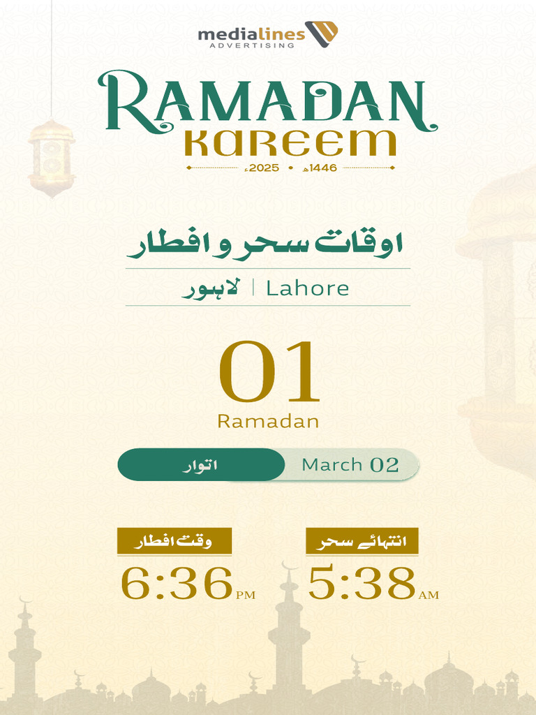 Ramadan Daily Calendar Medialines | PDF