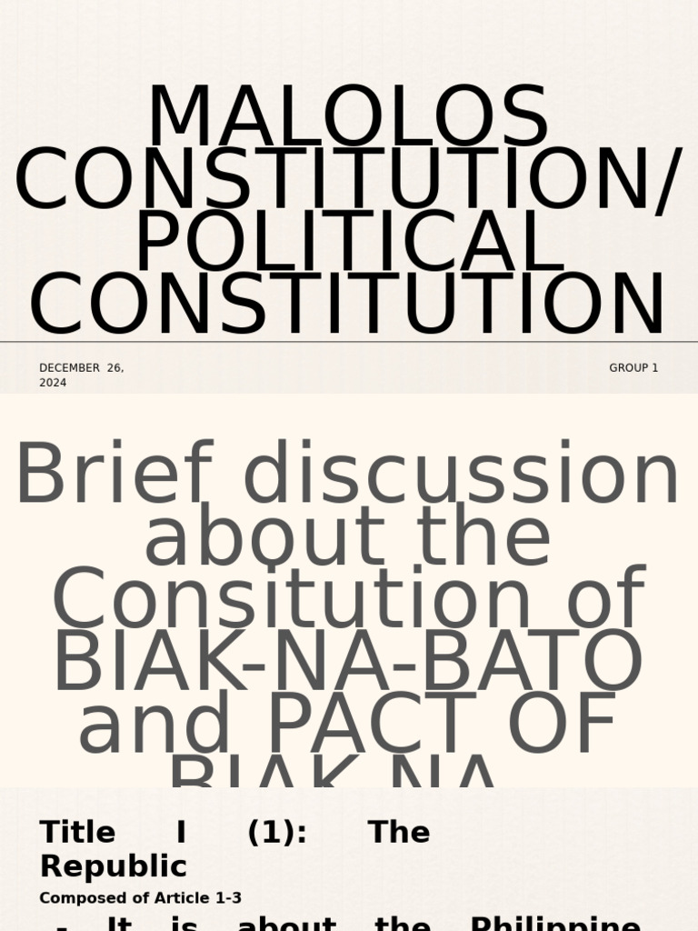 1899 Malolos Constitution | PDF | Political Charters | Justice