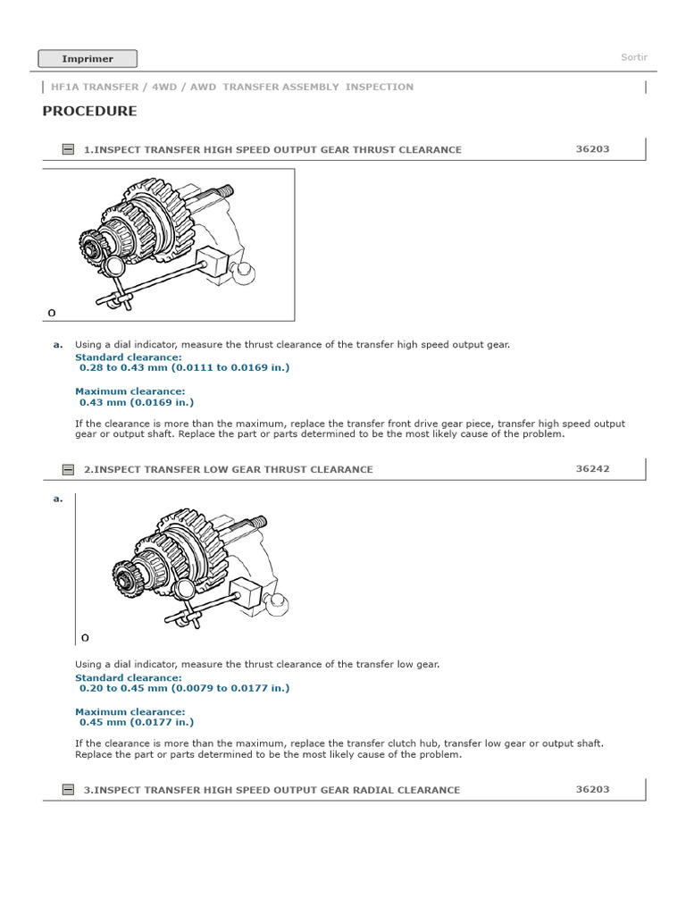 5-Awd Transfer Assembly Inspection | PDF | Gear | Four Wheel Drive