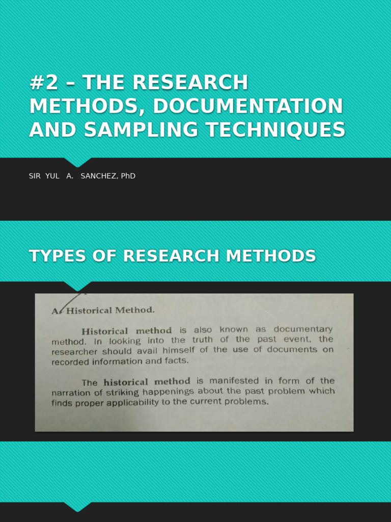 Chapter II The Research Methods Documentation | PDF | Sampling (Statistics) | Randomness