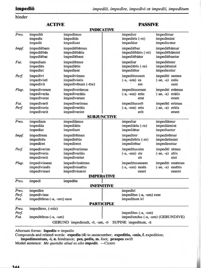 501 Latin Verbs Cs 250 | PDF