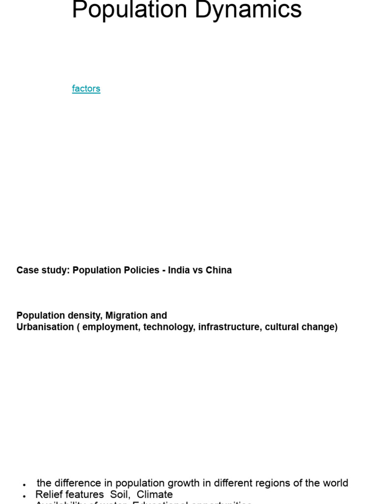 Myp 4 Population | PDF
