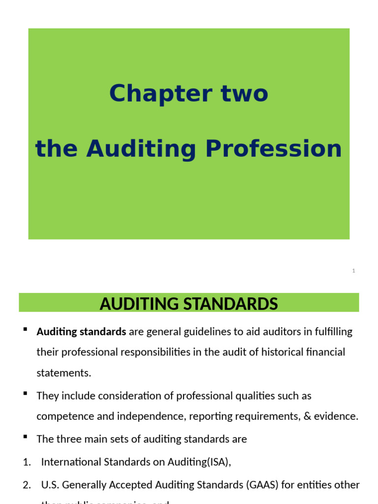 Audit 1 Chapter 2 Auditing Principles and Practices | PDF | Audit | Certified Public Accountant