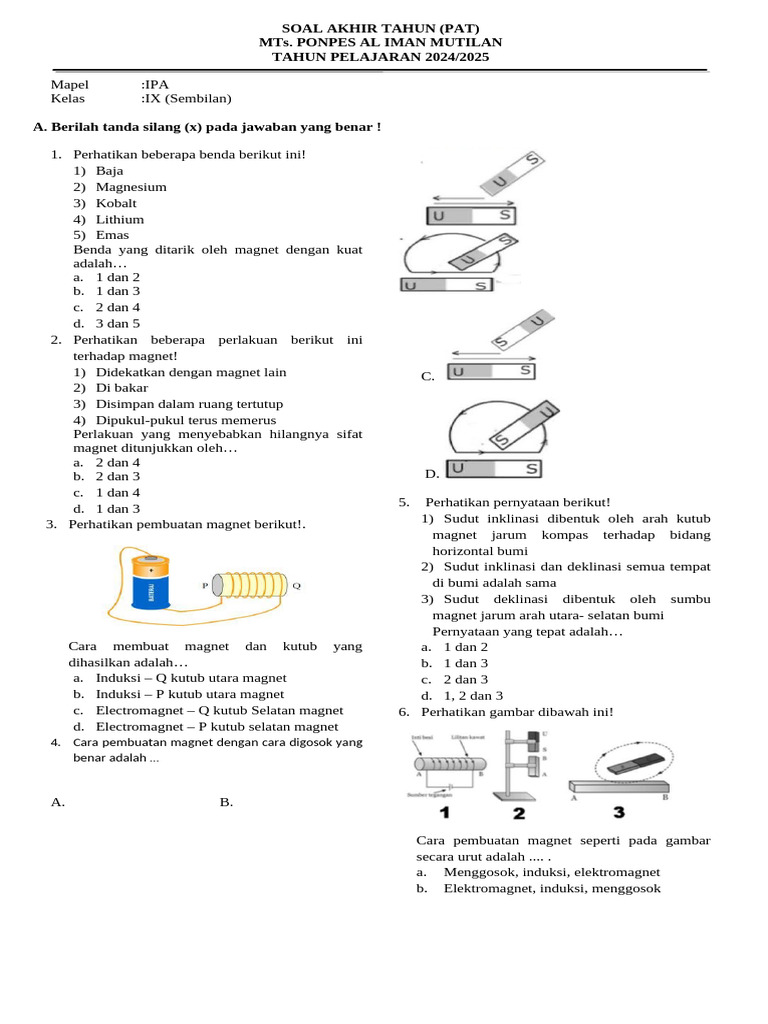 Soal PAT IPA Kls 9 | PDF
