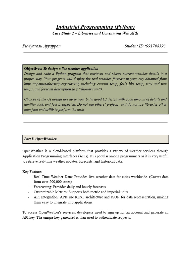 Industrial Programming (Python) - Case Study 2 - Puviyarasu A (4) | PDF | Graphical User ...