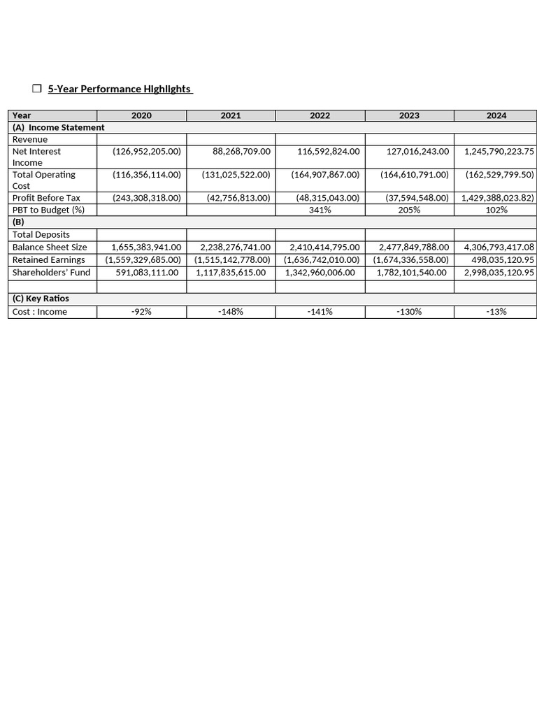 Capital Financial Snapshot | PDF