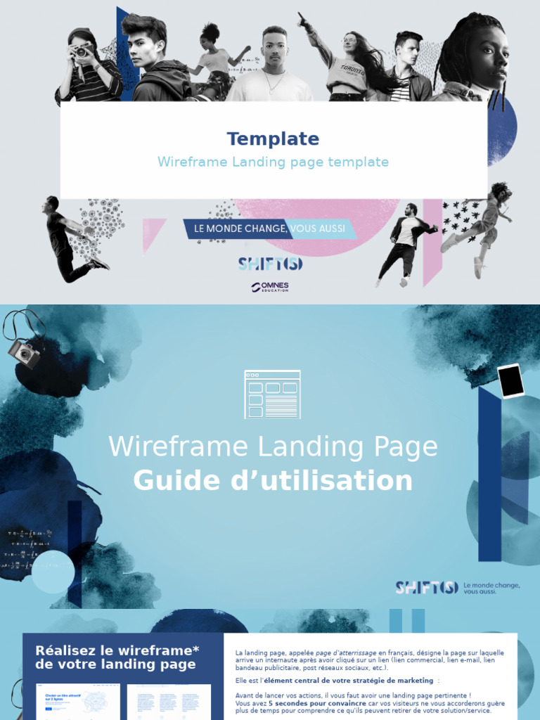 Wireframe landing page | PDF | la communication | Réseautage social