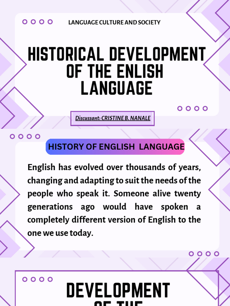 Historical Development of The English Language | PDF | Charles Darwin | Language Acquisition