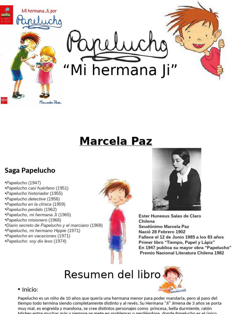 Resumen de "Papelucho y mi hermana Ji" | PDF