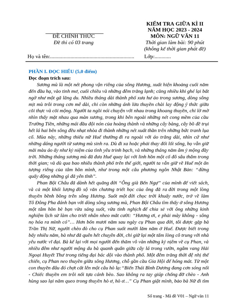 K11 S Thi Bu N - NLXH | PDF