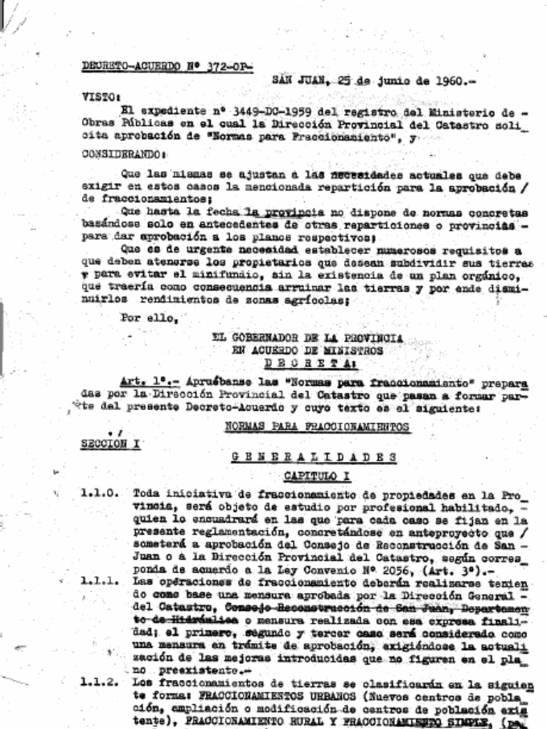 Decreto 372 - Op - 1960 | PDF