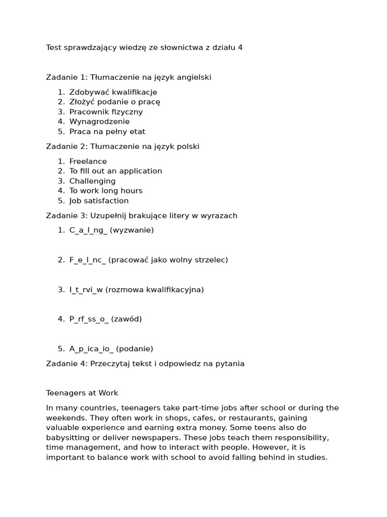 Impulse 3 Unit 4 Vocab | PDF