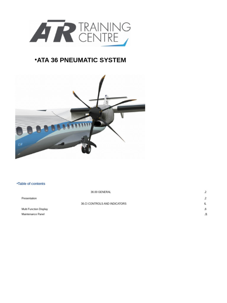 Ata 36 Pneumatic System | PDF | Valve | Energy Technology