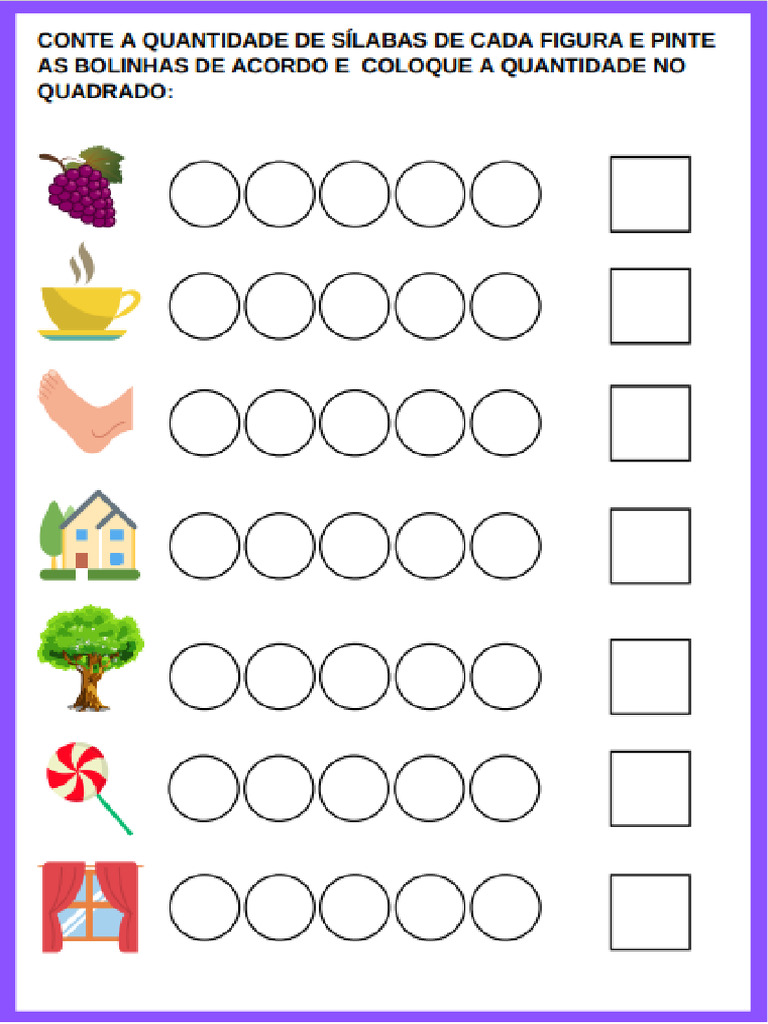 Contando Sílabas | PDF