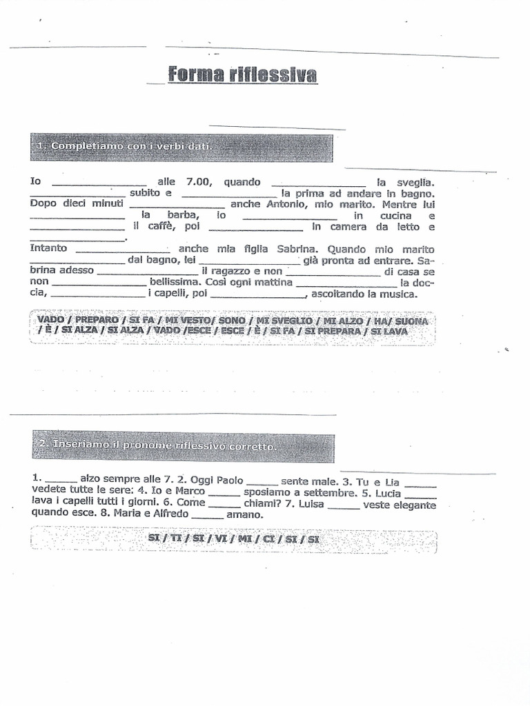 Forma Riflessiva | PDF