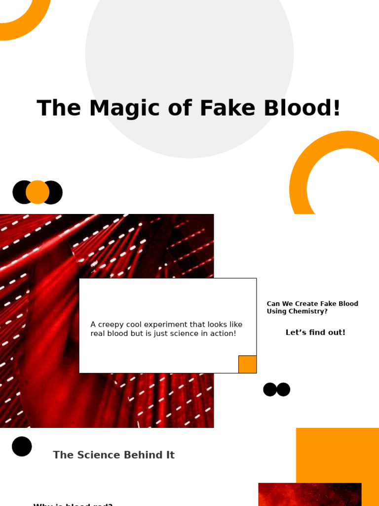 Chemistry of Fake Blood Experiment | PDF | Iron | Chemistry