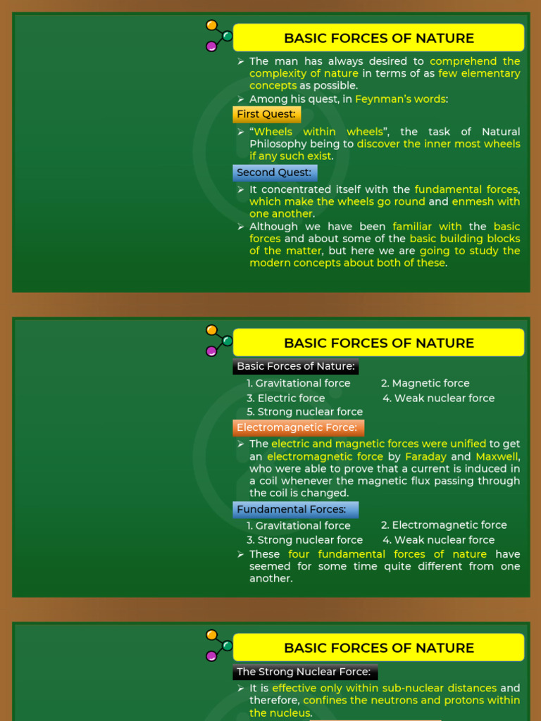 Basic Forces of Nature Explained | PDF | Force | Fundamental Interaction