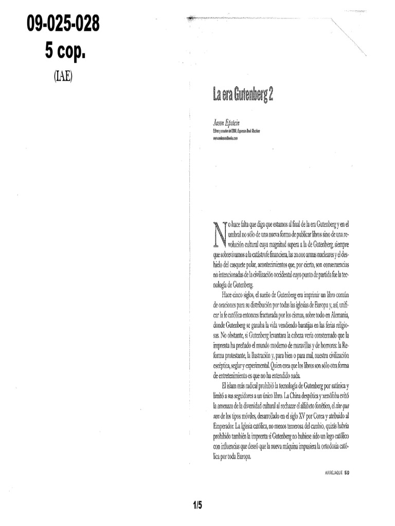 P5 Epstein - La era Gutenberg 2 | PDF