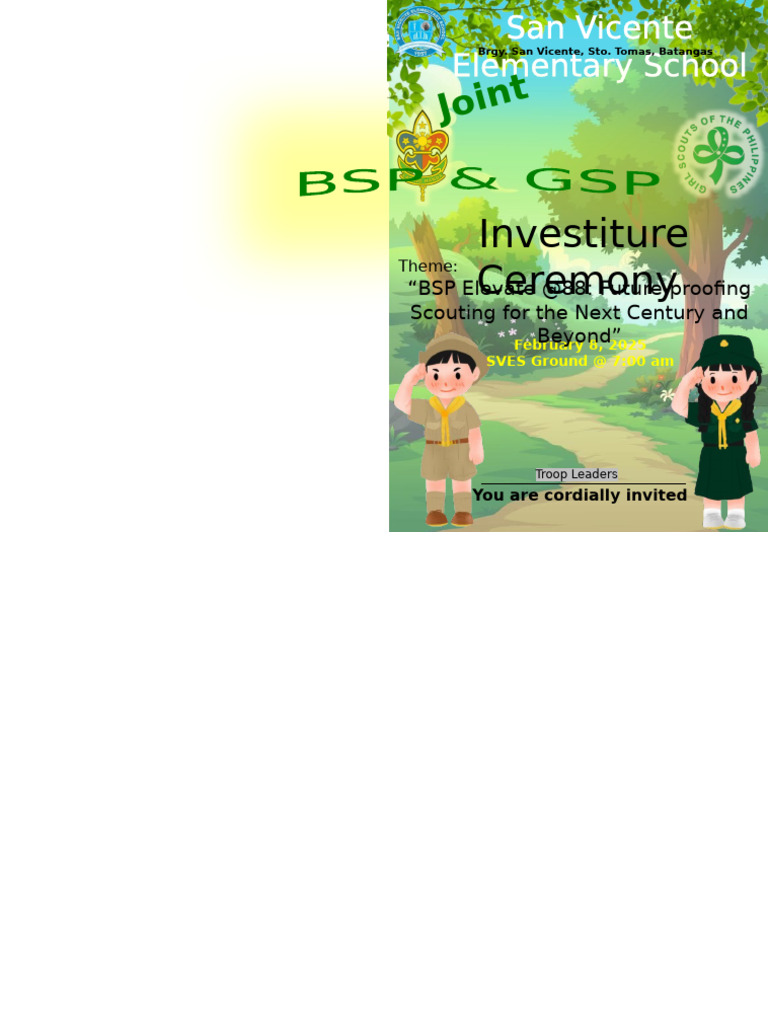 PROGRAM FOR INVESTITURE SY2024 2025 Final | PDF | Scouting
