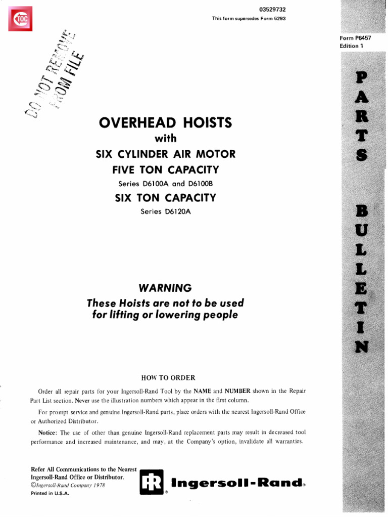 Six Cylinder Air Motor 5, 6 Ton | PDF