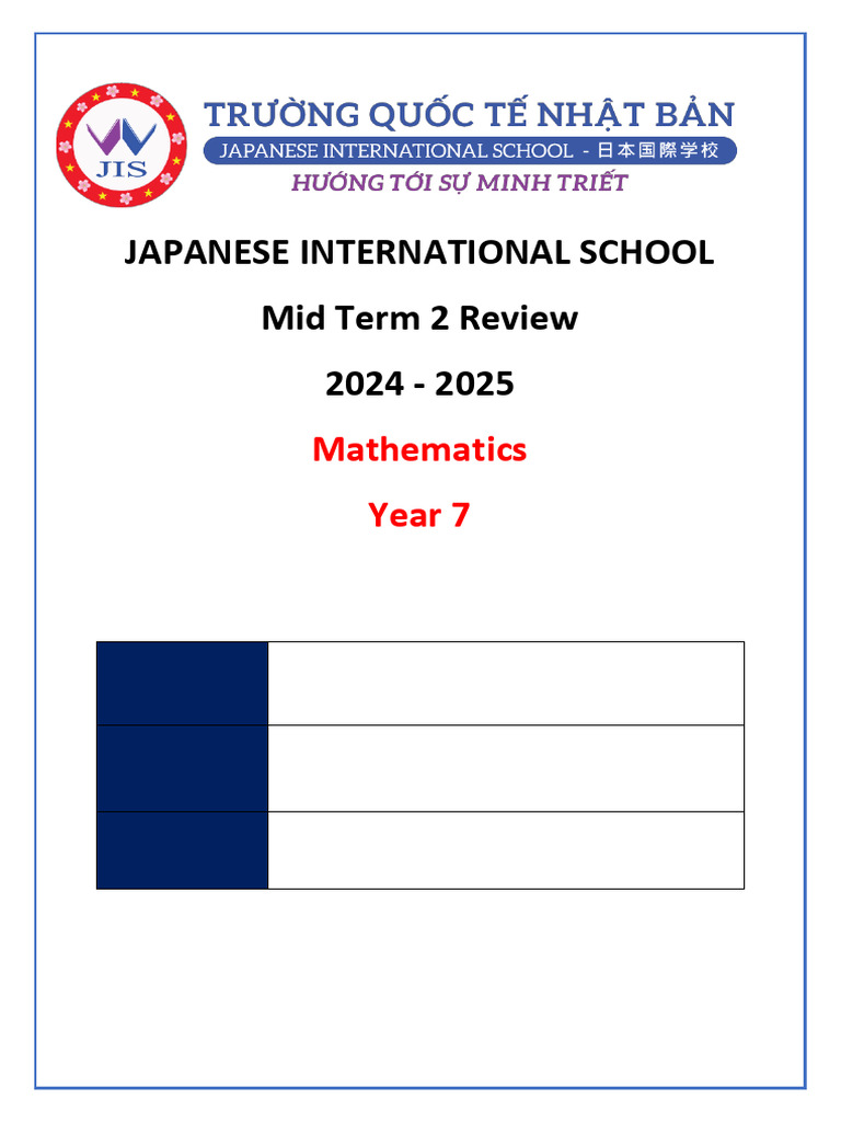 Mid Term2 - Math - Year7 - 24-25 - Review | PDF | Candy | Elementary Geometry