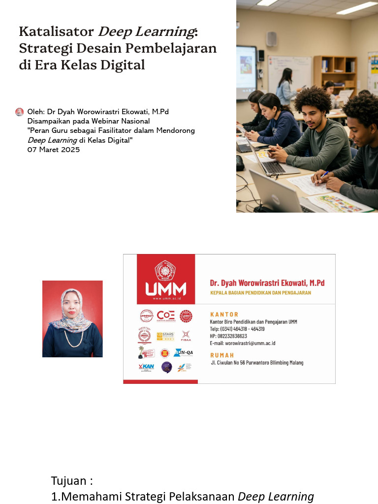 Materi Desain Deep Learning Dyah Worowirastri E | PDF