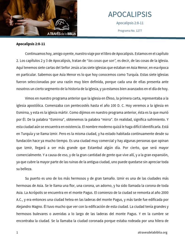 Apocalipsis 2,8-11 | PDF | Libro de revelación | Iglesia cristiana